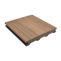 China Waterproof Anti Slip Outdoor WPC Deck Tile Board Flooring Wood Plastic Co-extrusion 3D Wood Grain WPC Composite Decking for sale