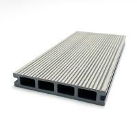 China 140*24mm Exterior Flooring Easy Install Wpc Composite Decking Boards Flooring Outdoor Exterior Wpc Floor Decking for sale