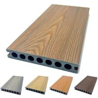 China 140*23mm WPC Composite Decking Board with Round Hole Structure Waterproof and Low Maintenance for Outdoor Garden Flooring for sale