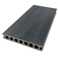 China 140*23mm WPC Composite Decking Board with Round Hole Structure Waterproof and Low Maintenance for Outdoor Garden Flooring for sale