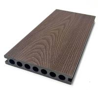 China 140*23mm WPC Composite Decking Board with Round Hole Structure Waterproof and Low Maintenance for Outdoor Garden Flooring for sale