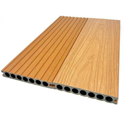 China 148*23mm Waterproof UV Resistant Second Generation Co-Extrusion WPC Decking Composite Decking Board for Outdoor Use for sale