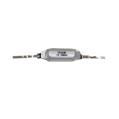 China Ultra Small Lithium Ion Battery Cell 3.7V 52mAh 75200 For Smart Bracelet , GPS Tracker for sale