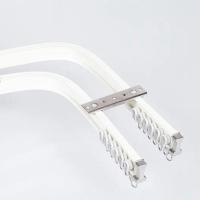 China Double Track Curved Curtain Tracks Smooth and Quiet Manual/Motorized Control Smart for sale