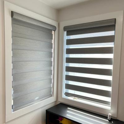China Indoor Office Window Zebra Roller Blinds for Day and Night Manual Open Type Function for sale