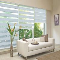 China Living Room Motorized Zebra Blind with Dust Proof Function and Exterior Grey Design for sale