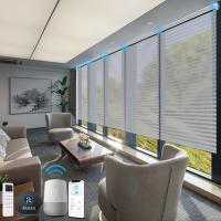 China Customized Bathroom Anti UV and Heat Insulation Electric Motorized Shangrila Blinds for sale