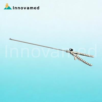 China ETHICON TYPE STAINLESS STEEL LAPAROSCOPIC NEEDLE HOLDER 330MM 420MM LENGTH for sale