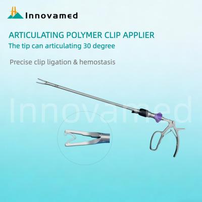 China 30 Degree Articulating Polymer Clip Applier 360 Degree Rotatable Hemostatic Forcep for sale