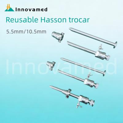 China MEDICAL GRADE REUSABLE HASSON TYPE TROCAR SYSTEM WITH BLUNT OBTURATOR FOR LAPAROSCOPY SURGERY for sale