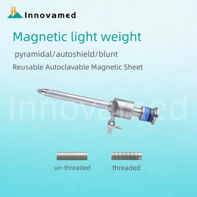 China Reusable Autoclavable Laparoscopic Instruments Magnetic Light Weight Trocar for sale