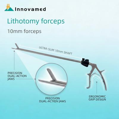 China 10mm Lithotomy Forceps Stainless Steel Reusable Stone Retrieval Instrument for Minimally Invasive Surgery for sale