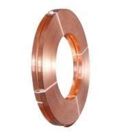 China Red T2 Copper Flat Strip Electrical Components 0.5-2mm Ultra Thin Copper Strip for sale