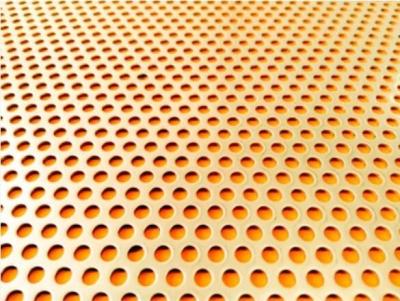 China Pure Perforated Copper Panels Optional Plate Thicknesses for sale