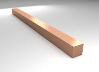 China 20x20mm Pure Square Copper Bar For Electrical Work / Ornamental Projects for sale