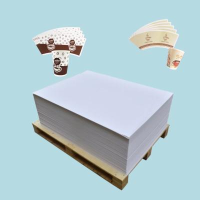 China Raw Material PE Coated Paper In Sheet For Making Disposable Paper Cups for sale
