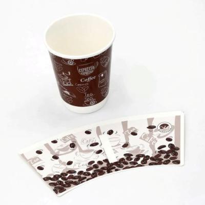 China Disposable Custom Logo Design Paper Cup Fans In PE Coated For Juice And Coffee Cups for sale