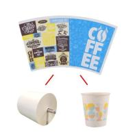 China 150-350GSM Customized Printing Die-Cutting Single Double PLA Coated Paper Cup Fans for sale
