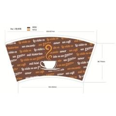China New Designed Custom Die-cutting Paper Cup Raw Material Fans For Coffee Tea Cups for sale