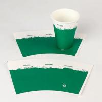 China Disposable Greaseproof Customized GSM Offset Printing Single PE Coated Paper Cup Fans for sale