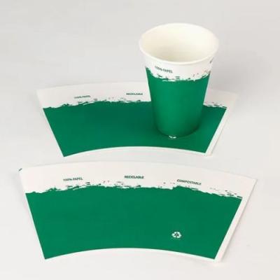 China Disposable Greaseproof Customized GSM Offset Printing Single PE Coated Paper Cup Fans for sale