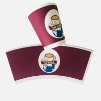 China Colorful Heat Insulation Paper Cup Blanks With Offset Printing SIngle Double PE Coated for sale