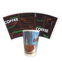 China FSC Certified Custom Flexographic Printed Paper Cup Blanks Drink Coffee Tea Smoothie for sale