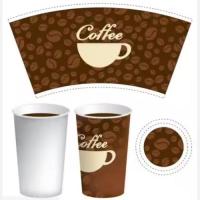 China FSC Certified Flexographic Printing Die Cutting Paper Cup Fan For Disposable Coffee Tea Cups for sale
