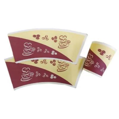China Wholesale 2oz 4oz 6oz 8oz Food Grade Colorful Flexographic Printed PE Coated Paper Cup Blanks for sale
