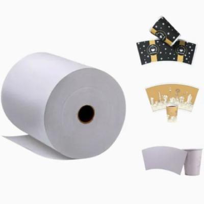 China Flod Resistance PE Coated Paper Roll Oilproof Waterproof  For Beverage Tea Coffee Cups for sale