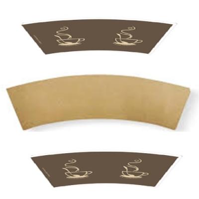 China Flexographic Printing Paper Cup Blanks 100% Wood Pulp  Food Grade Oil Proof PE/PLA Coated for sale