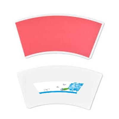 China Paper Cup Fan 200 GSM Single Side PE/PLA Coated Unique Style Fans for Cold and Hot Drink for sale
