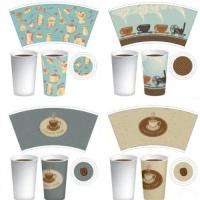 China Wholesale Flexography Custom Print Paper Cup Fan With Single PE Coated Greaseproof for sale