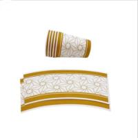 China Disposable Biodegradable Cups Paper Container Paper Cup Fan Beverage Coffee Tea Caramel Macchiato for sale