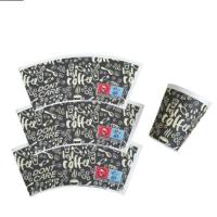 China Custom Printed Hot Beverage Drink White Paper Coffee Cup Fan With PE Coated for sale