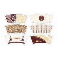 China Flexo Printing Die Cut Paper Cup Fan for Disposable Coffee Cup for sale