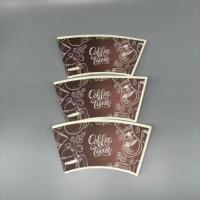 China Heat Insulation190gsm Single PE Coated kraft Coffee Paper Cup Fan for Beverage for sale