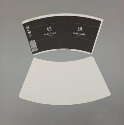 China FSC Customized Flexo Printing Cupstock Paper Cup Raw Material PE Coated Paper Cup Fan for sale