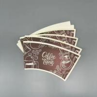 China PE PLA Coated Food Grade Wholesale Price Single Custom Logo Fan Hot Coffee Raw Material for sale
