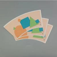 China Pulp Raw Material 260-350GSM Food Grade Single Double PE PLA Coated Cardboard Paper Cup Fan for sale