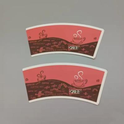 China Heat Insulation Custom Flexo Printing Die Cut Paper Cup Fan for Hot Drink Paper Cups for sale