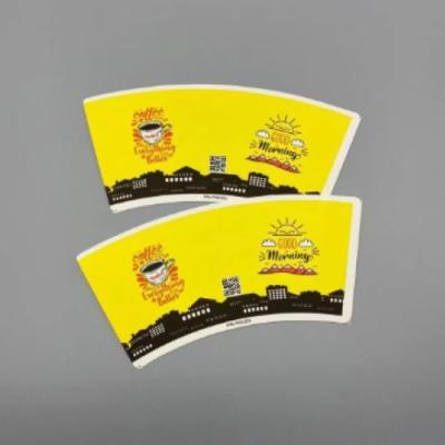 China Factory Hot Selling Disposable 100% Biodegradable Hot Double Wall Coffee Cup Paper Cup Fan for sale