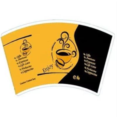 China Oilproof Waterproof Beautiful PLA Coated Paper Coffee Cup Paper Cup Fan Raw Material PE Coated for sale