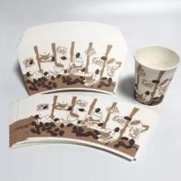 China FSC Certification Eco Friendly Wood Pulp Disposable Custom Logo China Supplier Paper Cup Fan for sale