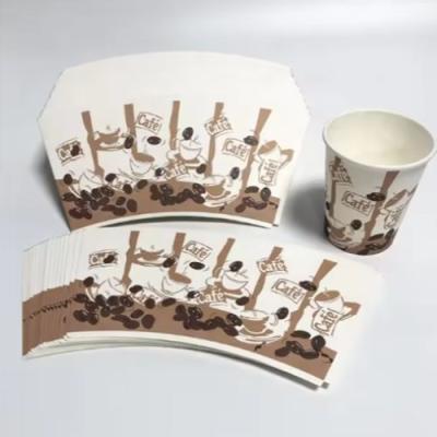 China FSC Certification Eco Friendly Wood Pulp Disposable Custom Logo China Supplier Paper Cup Fan for sale
