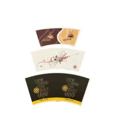 China Flexographic Printing Double PE Coated Raw Material Food Grade Paper Cup Fan for Coffee Cup for sale