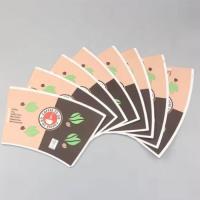 China Eco-Friendly Custom Design Printed 6~12oz Single PLA PE Coated Paper Cup Fan Raw Materials for sale
