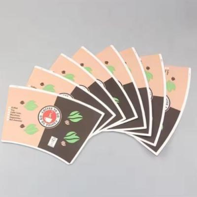 China Eco-Friendly Custom Design Printed 6~12oz Single PLA PE Coated Paper Cup Fan Raw Materials for sale