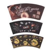 China Thermal InsulationWholesale Customized Paper Cup Fan Disposable Cup Fan Raw Materials for sale