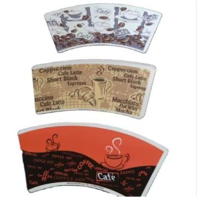 China Heat Insulation Hot Sale Raw Material Paper Fans PLA Coated Coffee Paper Cup Fan for sale